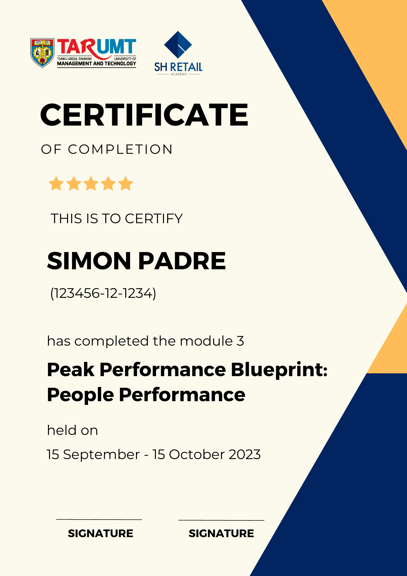 New Retail Strategy Professional Certificate - SHRA